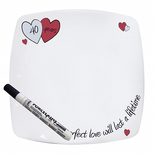 Perfect Love Ruby Message Plate | PersonaliseGifting